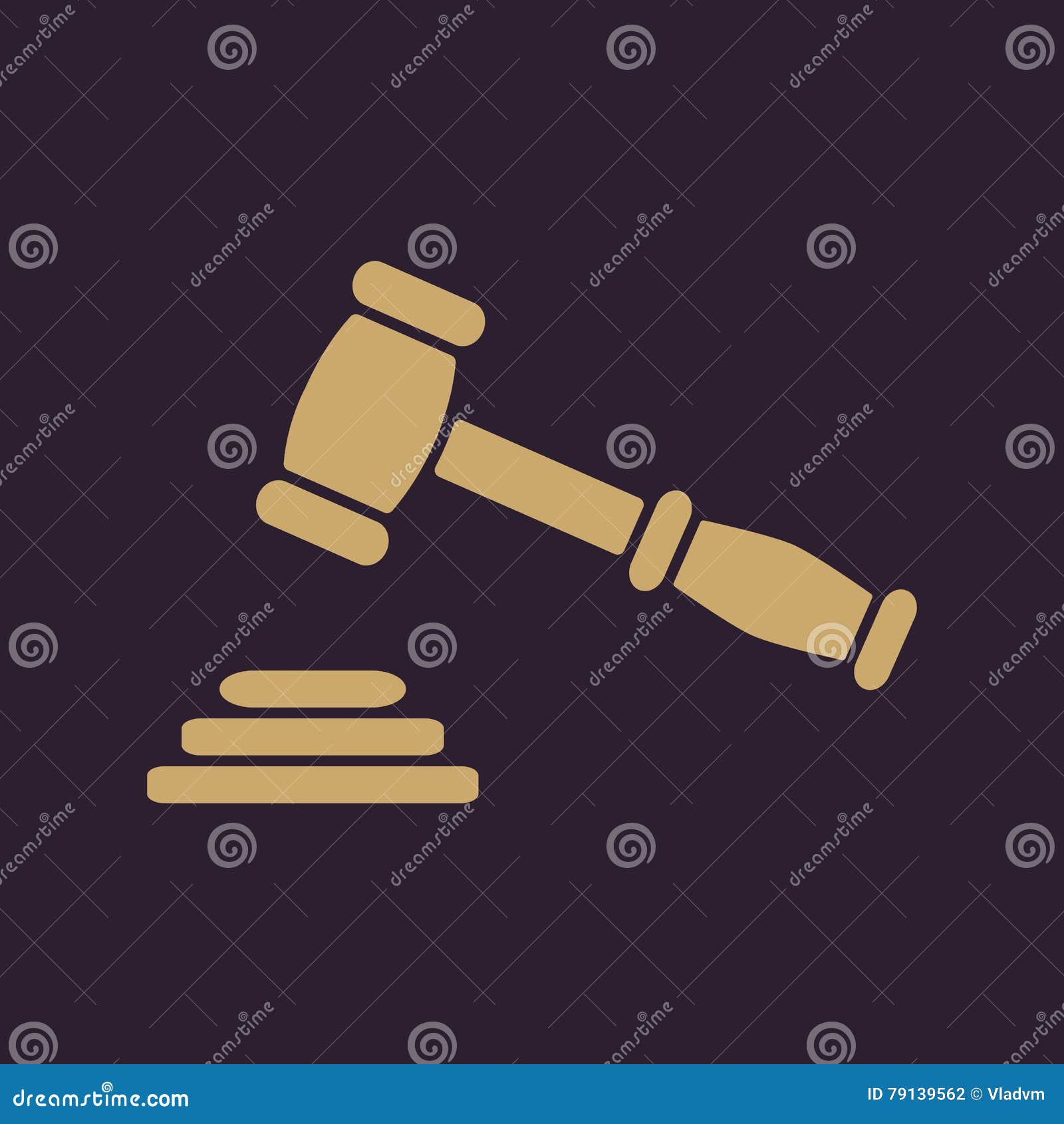 The Judge or Auction Hammer Icon. Justice Symbol Stock Vector ...