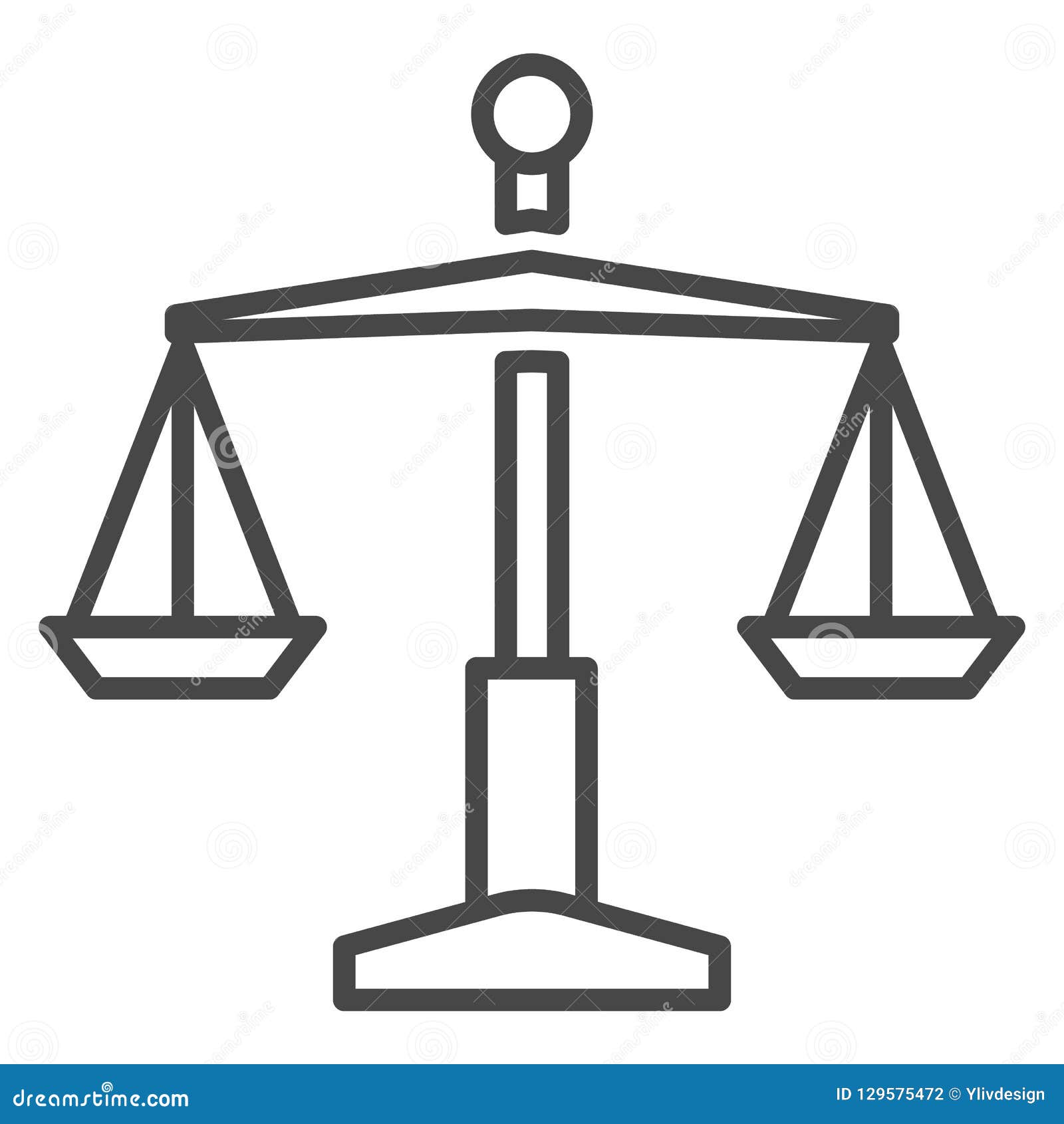 Judge Balance Icon, Outline Style Stock Vector - Illustration of lawyer ...
