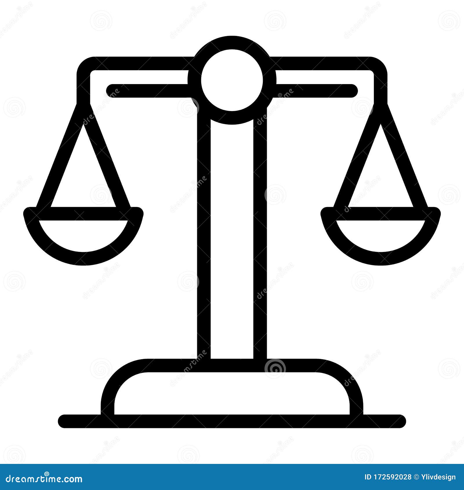 Judge Balance Icon, Outline Style Stock Vector - Illustration of icon ...