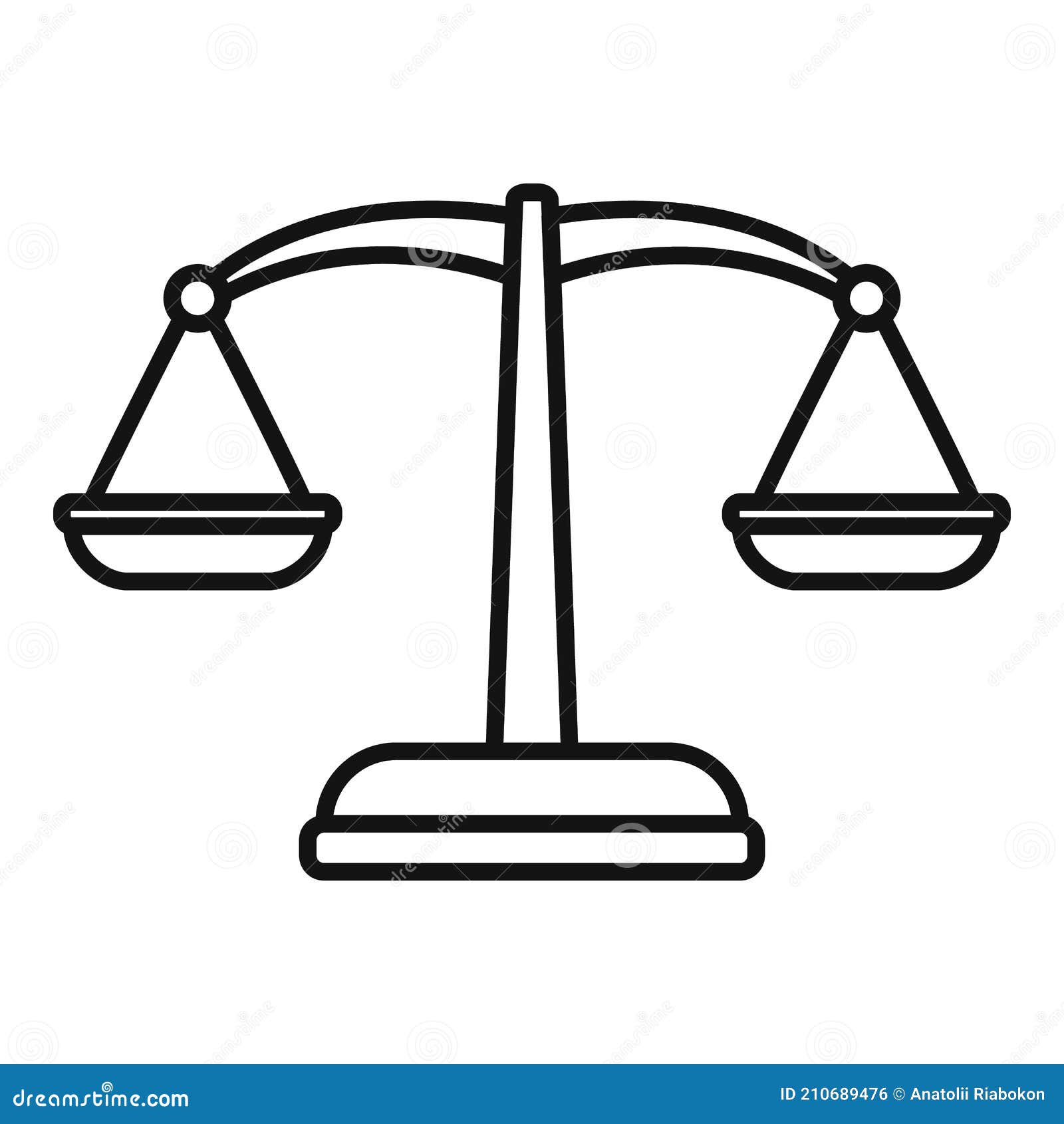 Judge Balance Icon, Outline Style Stock Vector - Illustration of ...