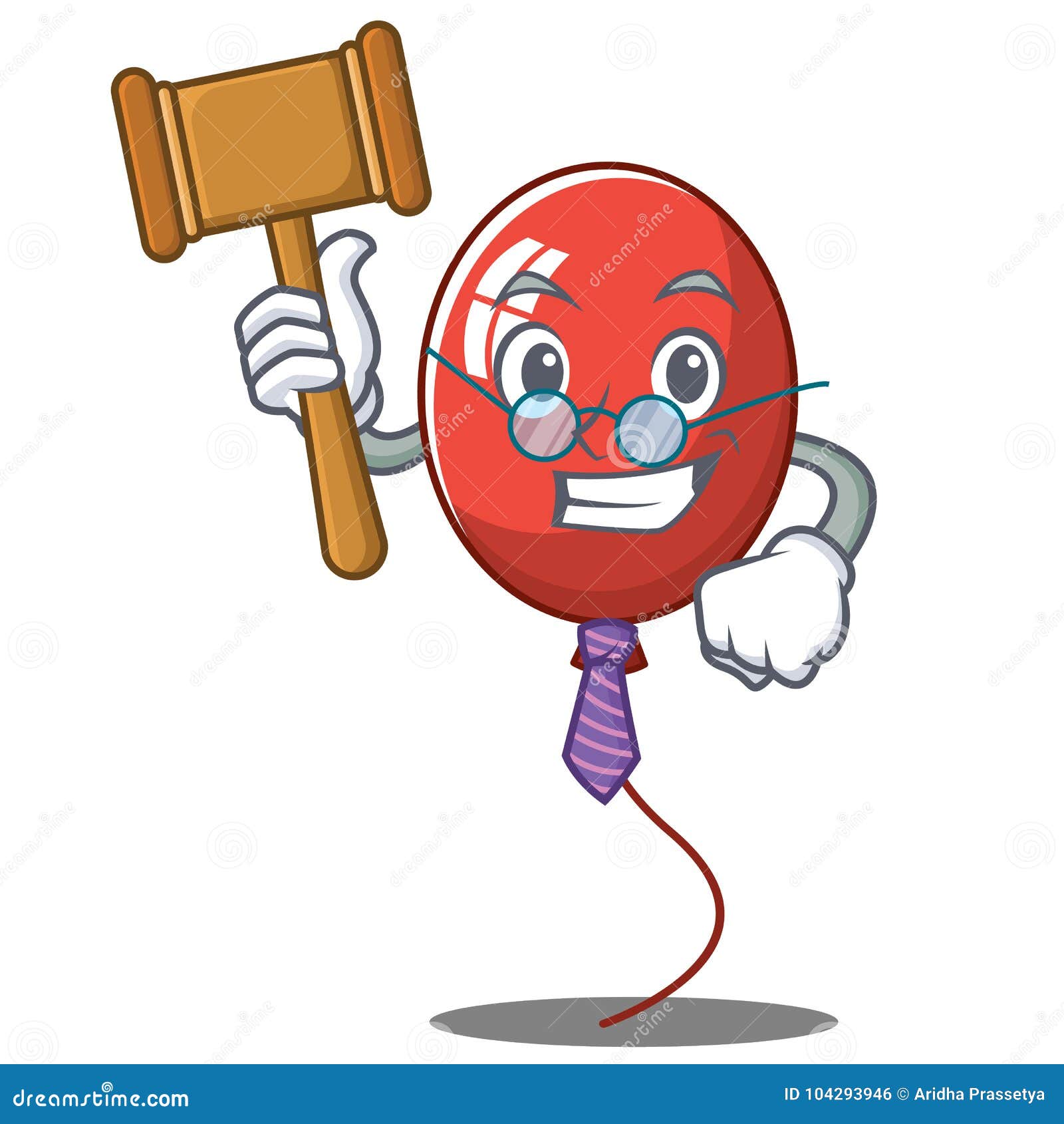 Judge Balloon Character Cartoon Style Stock Vector - Illustration of ...