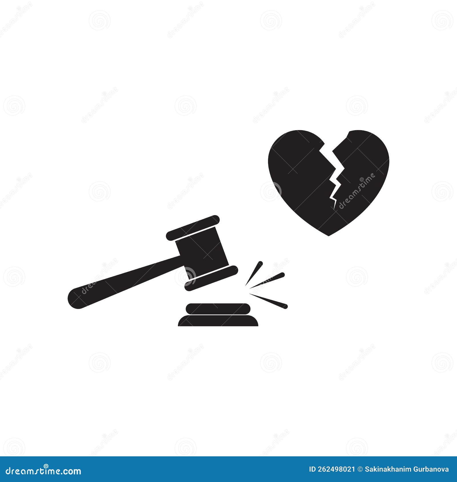 Judge Break Divorce Icon. Simple Illustration of Judge Break Divorce ...