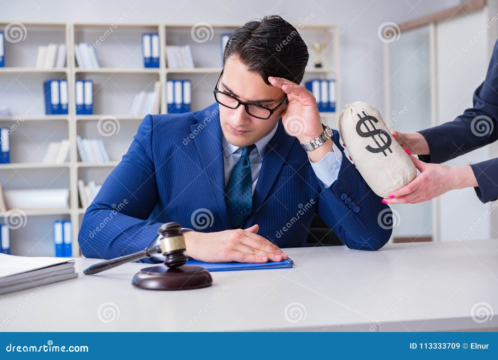 The Judge in Bribe Concept with Money Stock Image - Image of bribe ...