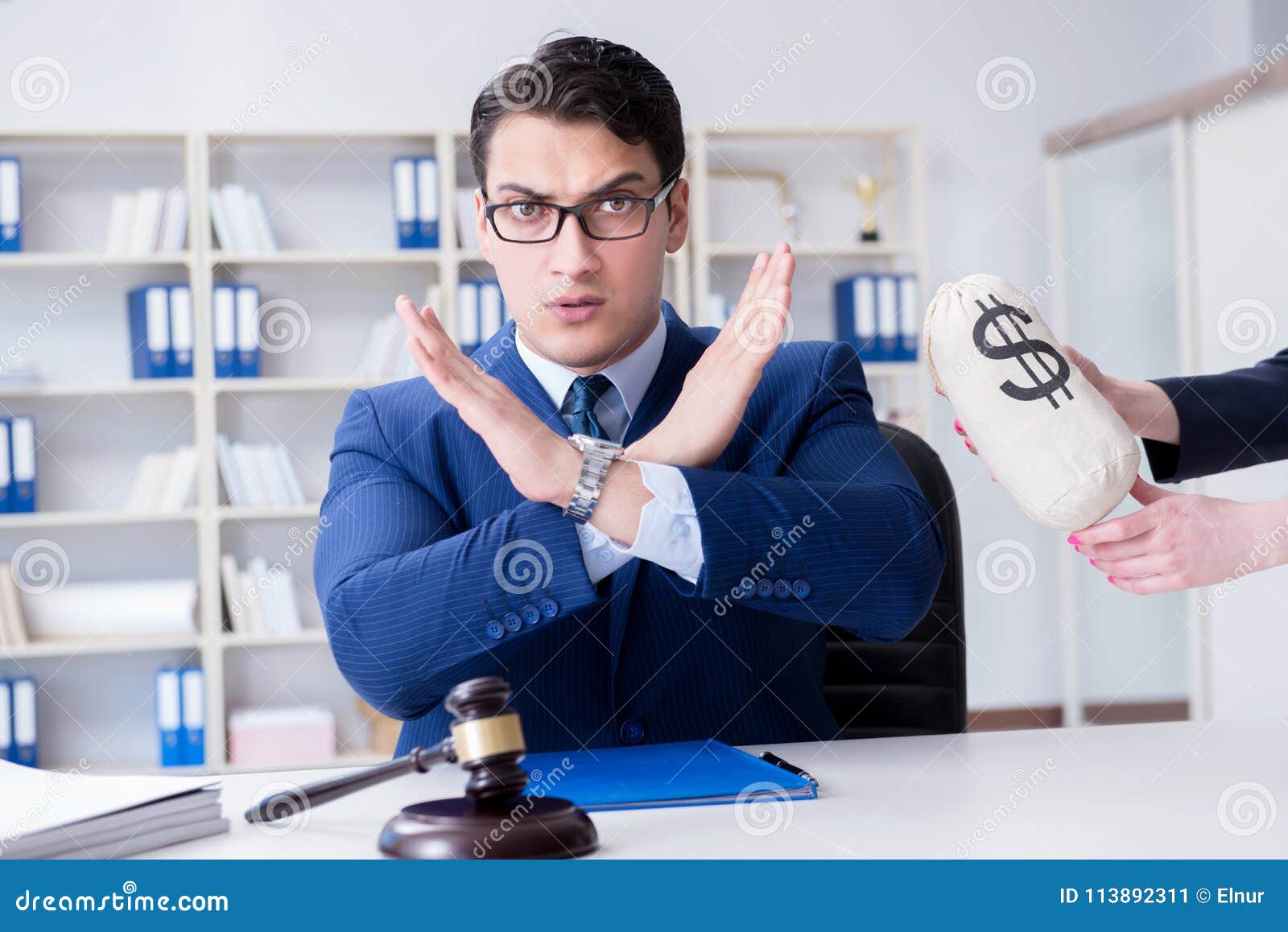 The Judge in Bribe Concept with Money Stock Image - Image of courthouse ...