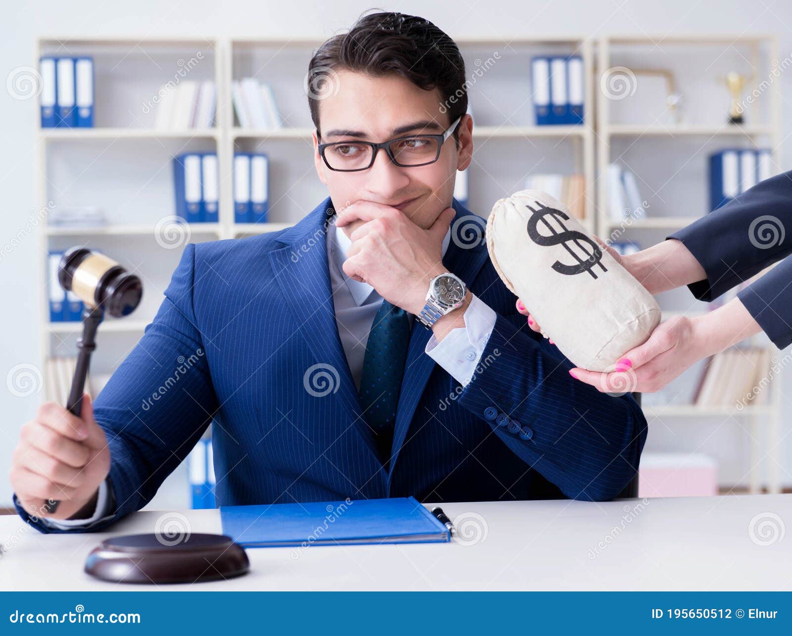 Judge in Bribe Concept with Money Stock Photo - Image of crime, bribe ...