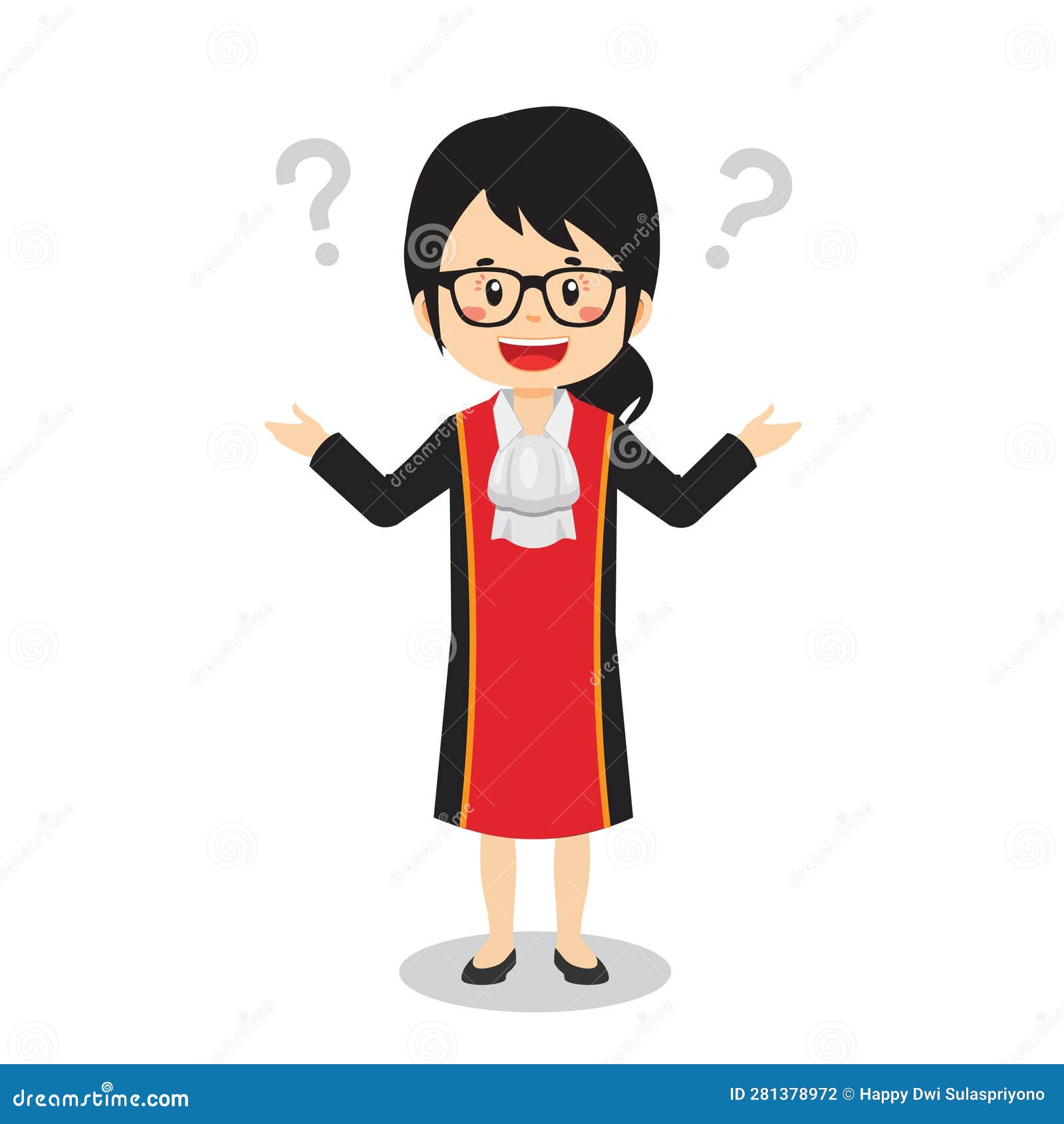 Judge Confused With Question Mark Cartoon Vector | CartoonDealer.com ...