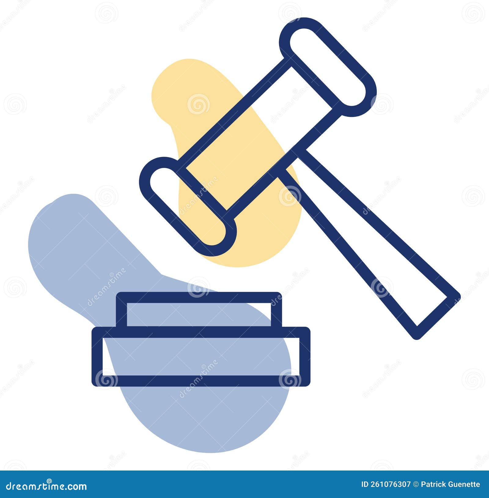 Judge Court, Judge And Convicted Person Illustration Cartoon Vector ...