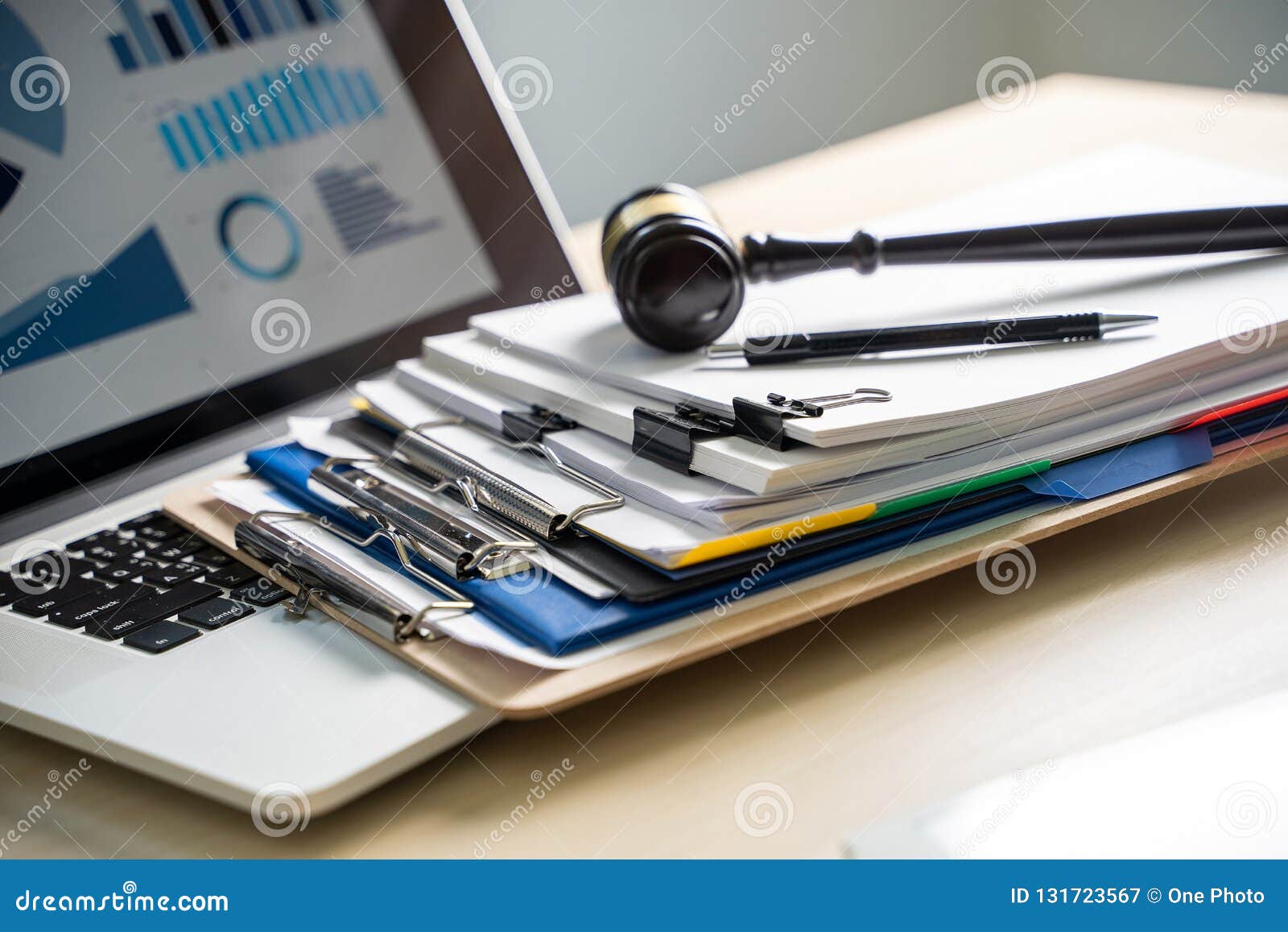 Judge and Documents on Office Desk Legislation Stock Image - Image of ...