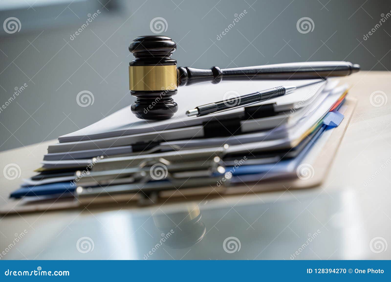 Judge and Documents on Office Desk Legislation Stock Photo - Image of ...