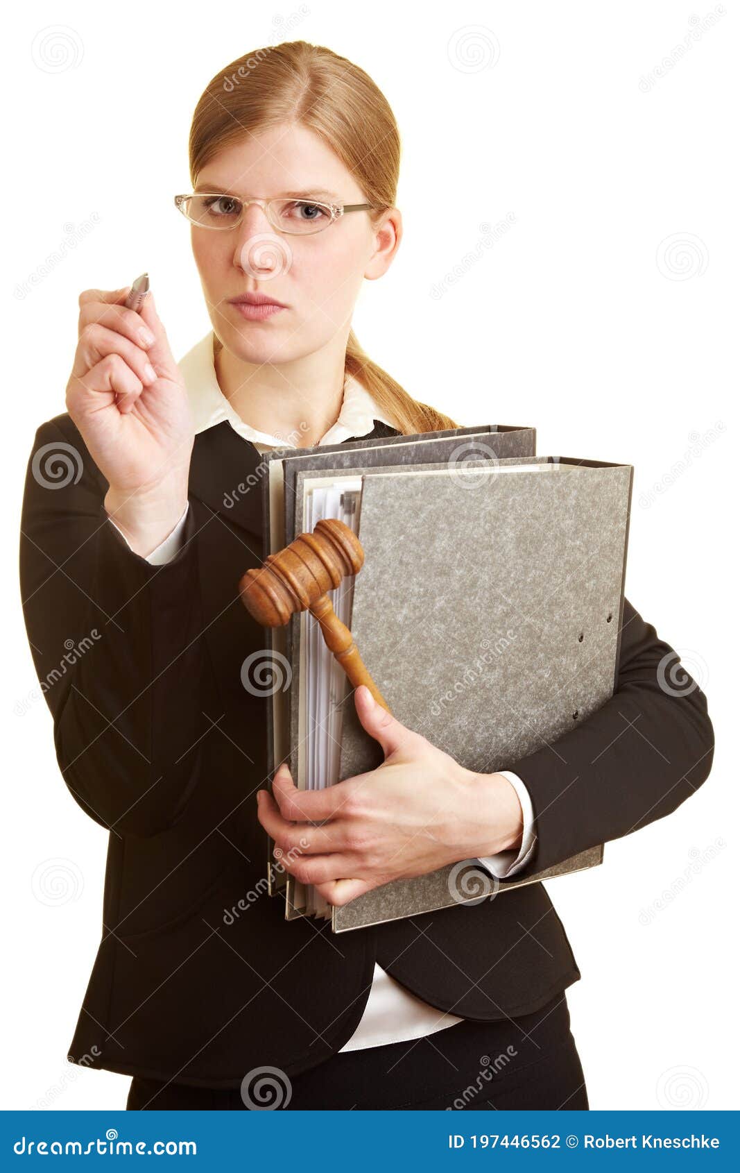 Judge with files stock photo. Image of documentation - 197446562