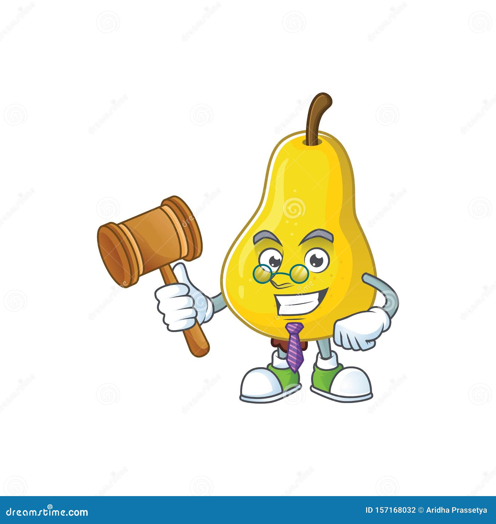 Judge Fresh Lemon Juice In Glas Cartoon Vector Illustration ...