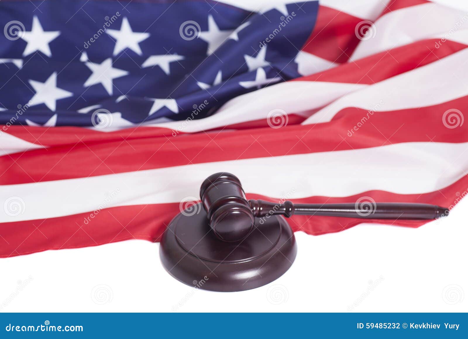 Judge Gavel with American Flag Stock Photo - Image of barrister ...
