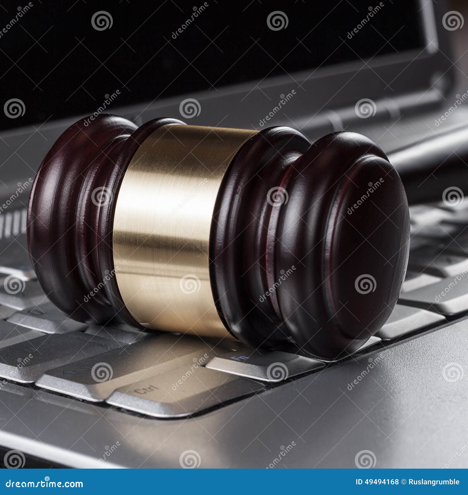 Judge Gavel on Computer Concept Stock Photo - Image of judicial, crime ...