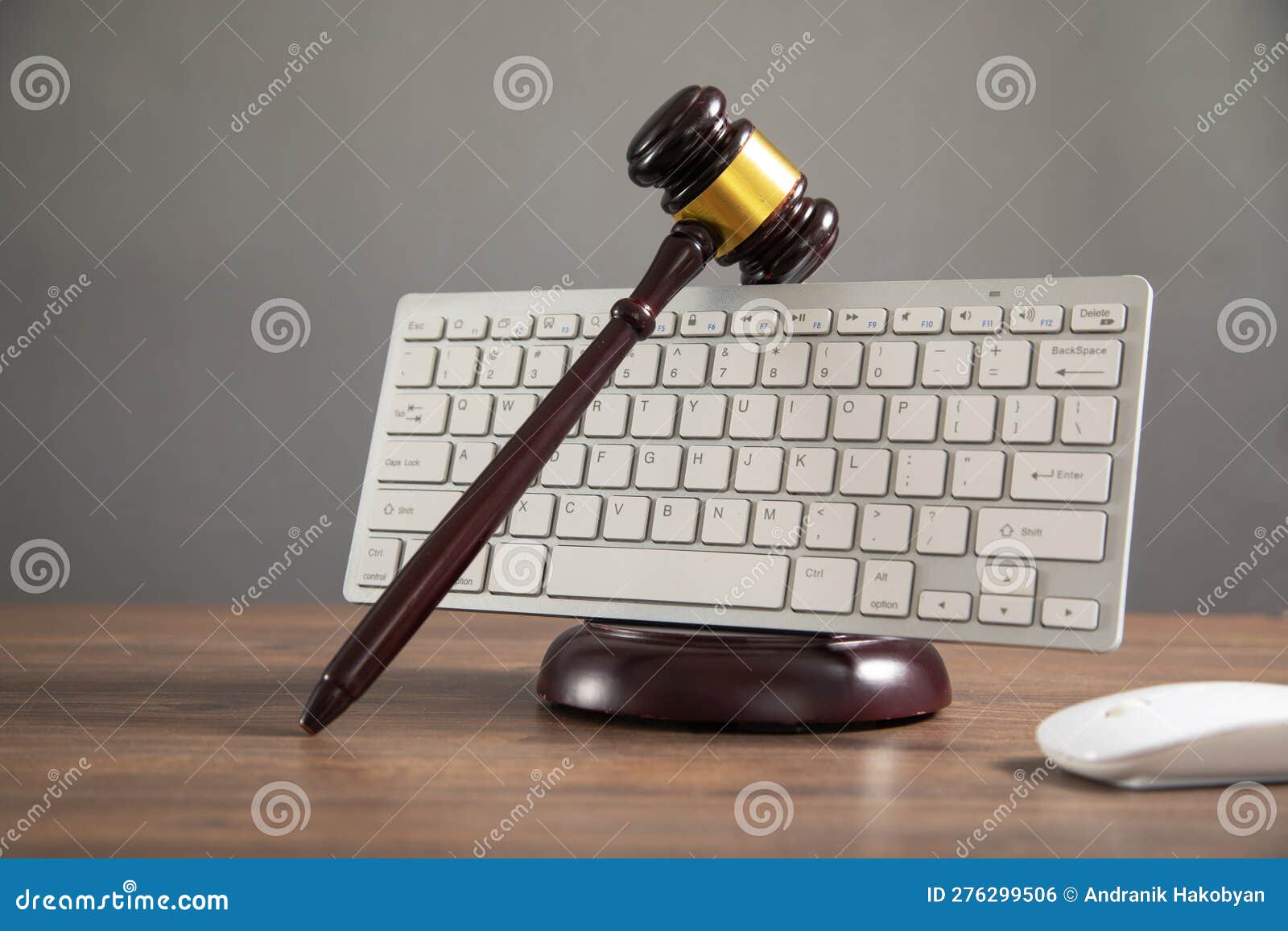 Judge Gavel with a Computer Keyboard. Internet Crime Stock Photo ...