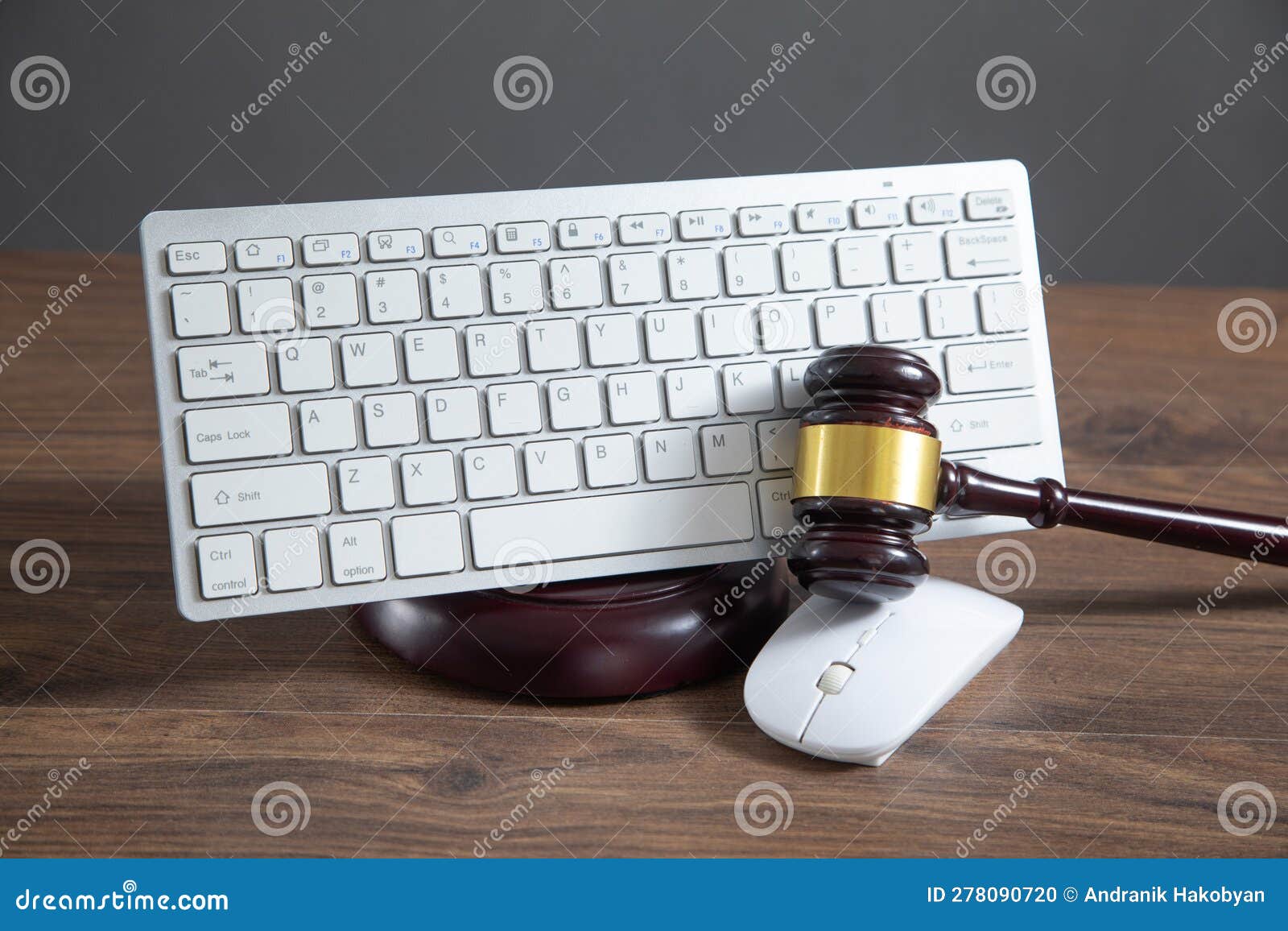 Judge Gavel with a Computer Keyboard. Internet Crime Stock Photo ...