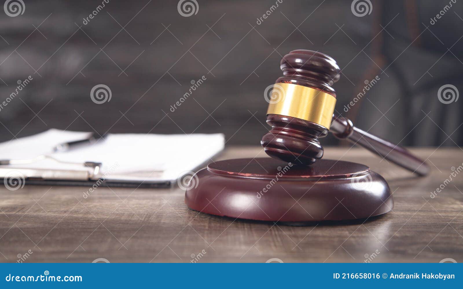 Judge Gavel and Document on the Table. Law Concept Stock Photo - Image ...