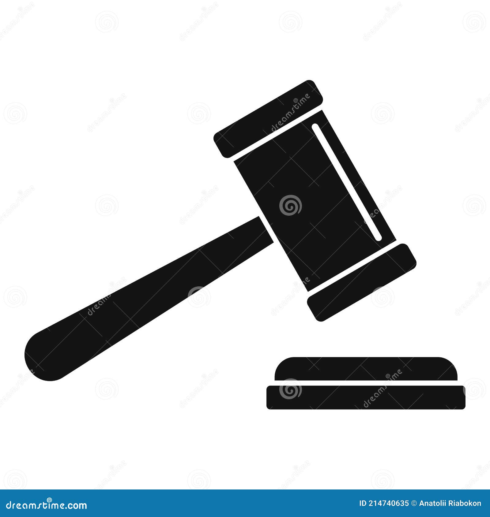 Judge Gavel Icon, Simple Style Stock Vector - Illustration of hammer ...