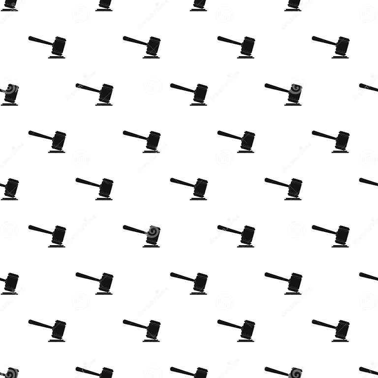 Judge Gavel Pattern Seamless Vector Stock Vector - Illustration of ...