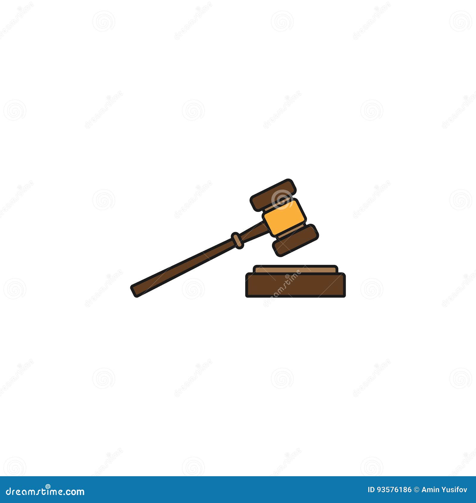 Judge Solid Icon. Chief Justice Vector Illustration Isolated On White ...