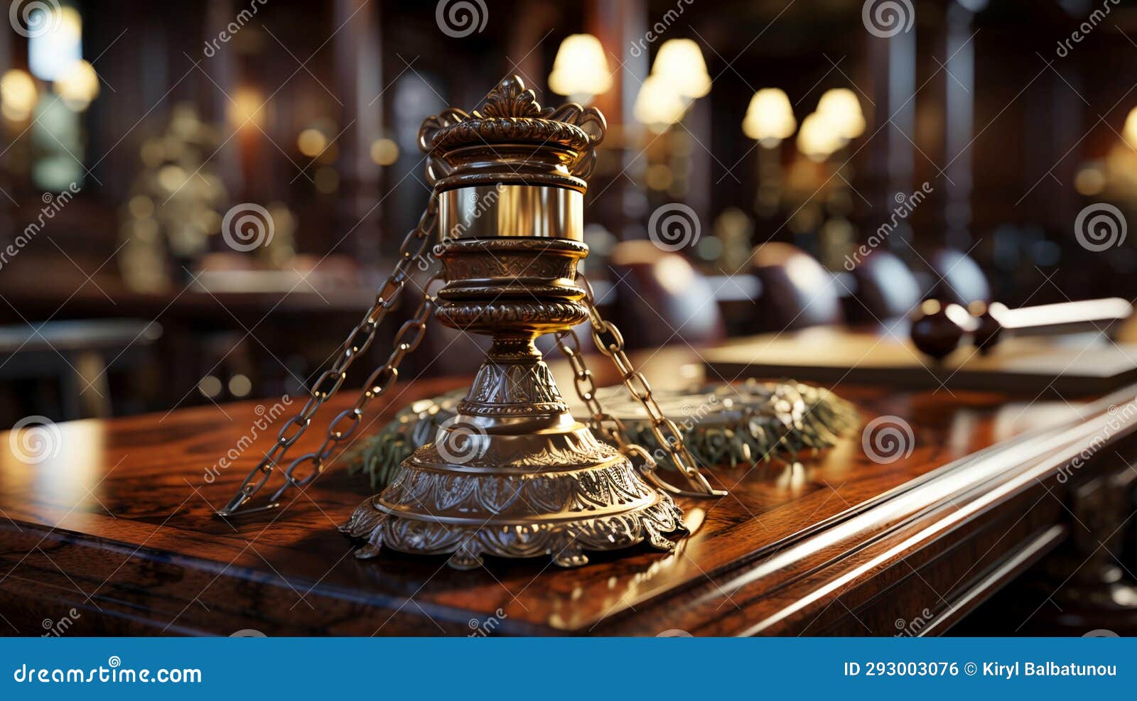Judge Gavel on the Table. the Concept of Justice Stock Illustration ...