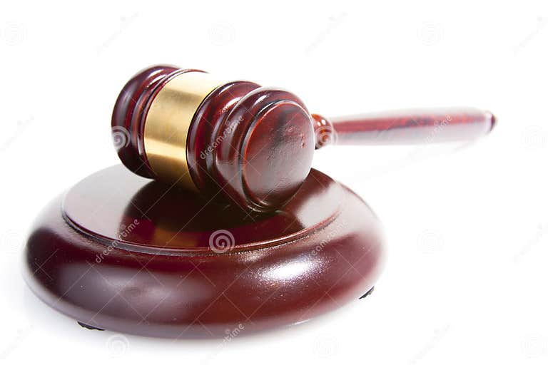 Judge gavel on white stock image. Image of courtroom - 23208397