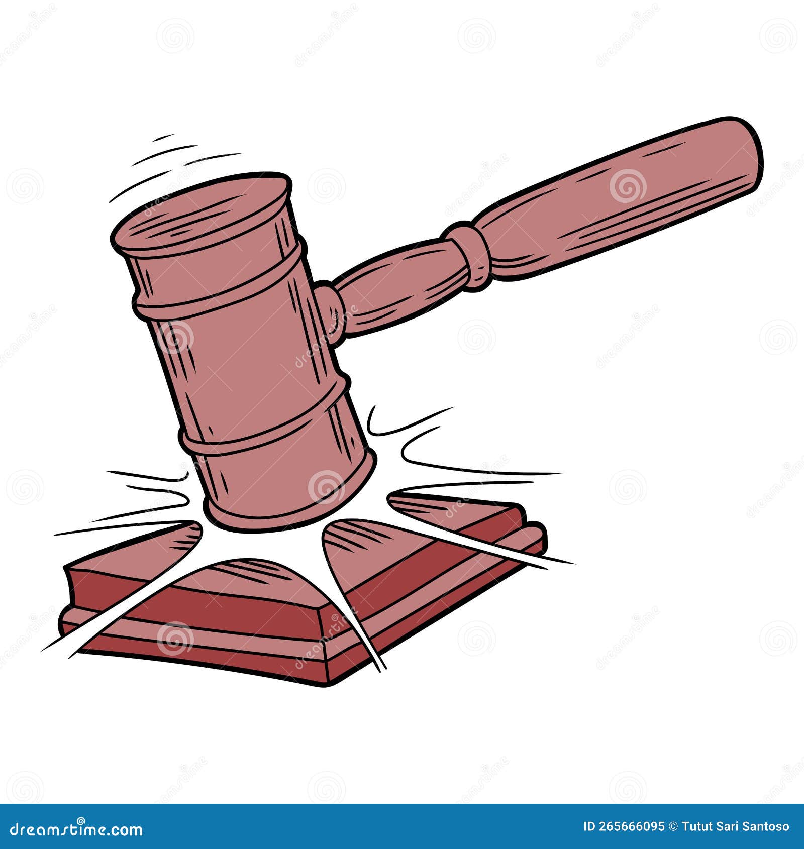 Judge hammer stock vector. Illustration of design, cartoon - 265666095