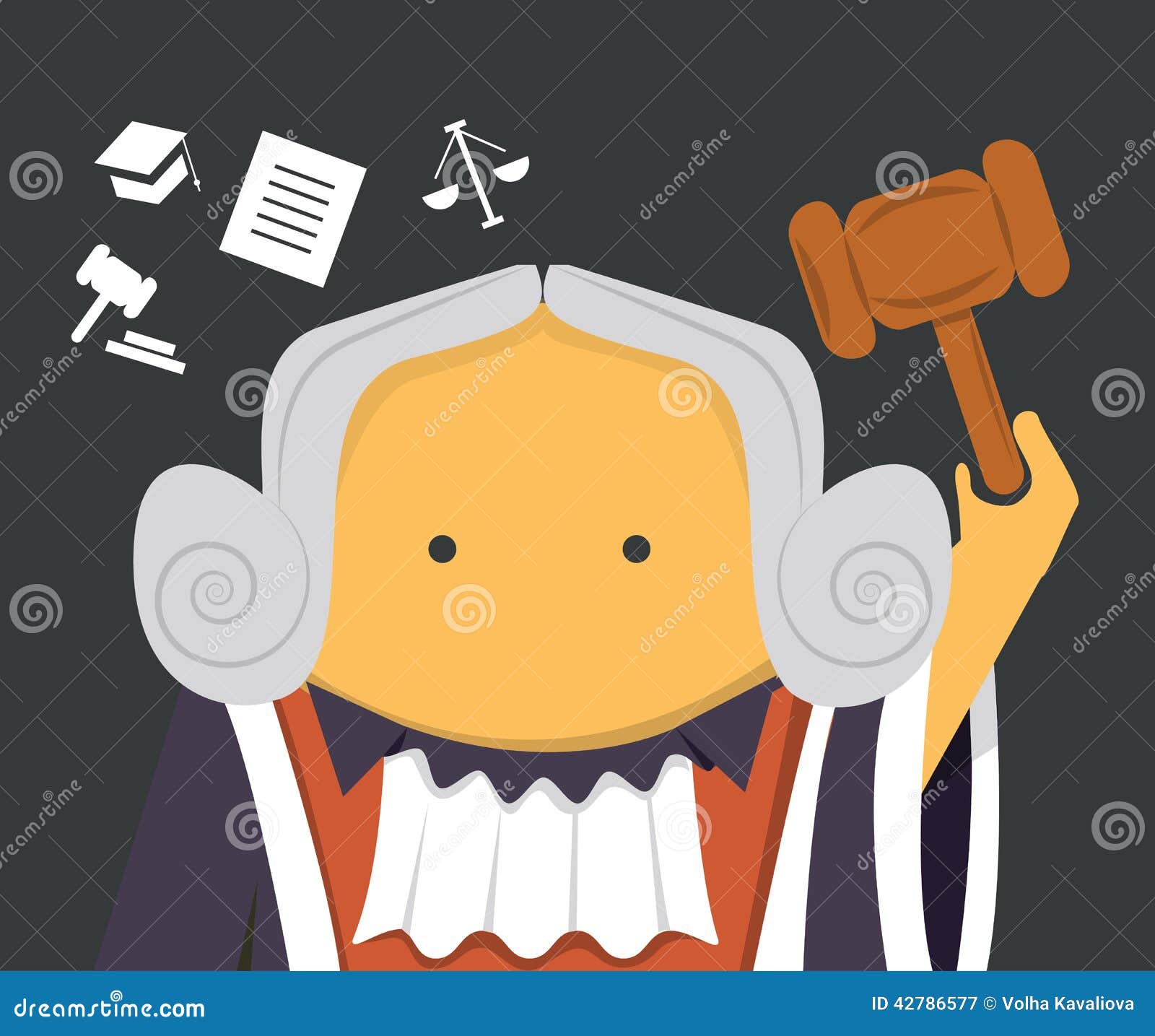 Strict Judge Man Character. Vector Flat Cartoon Illustration ...