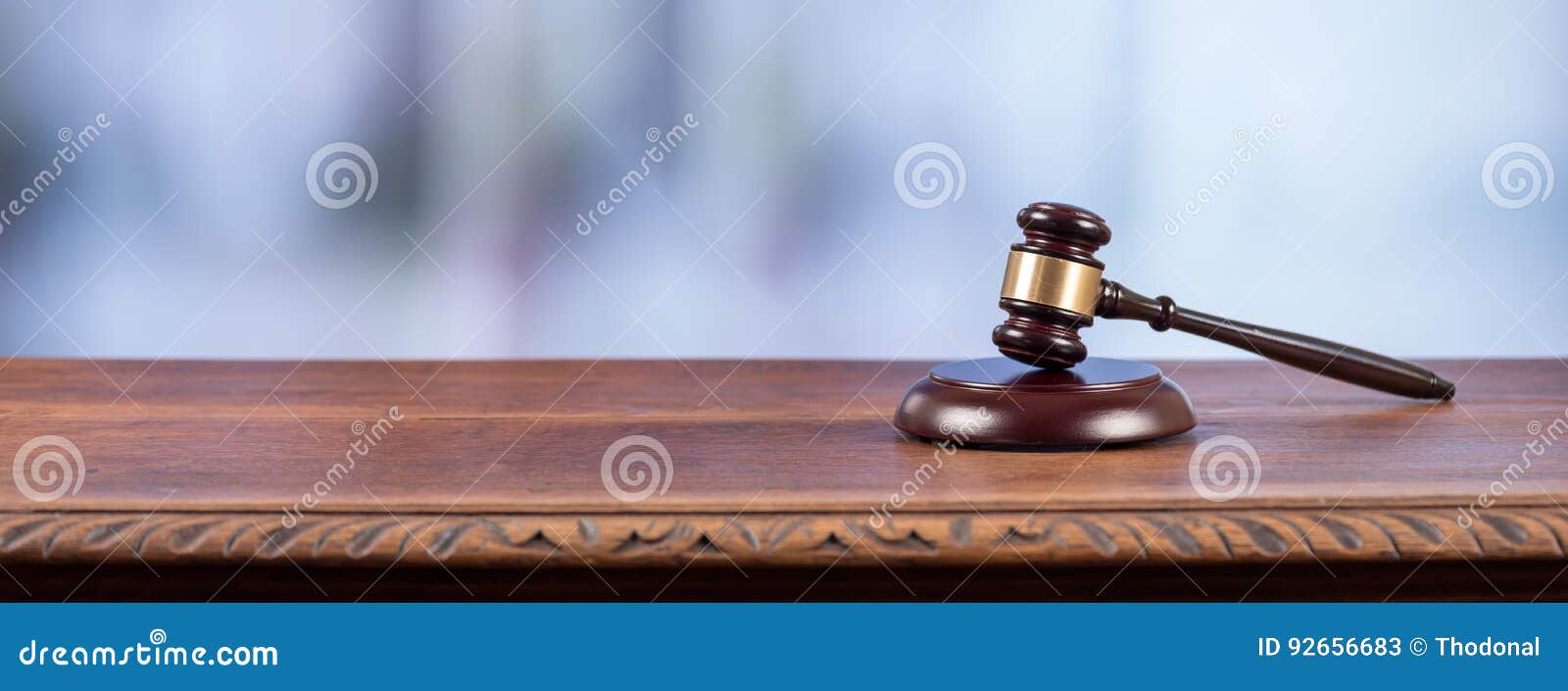 Hammer Of The Judge, Handcuffs For The Detention Of Criminals Against ...