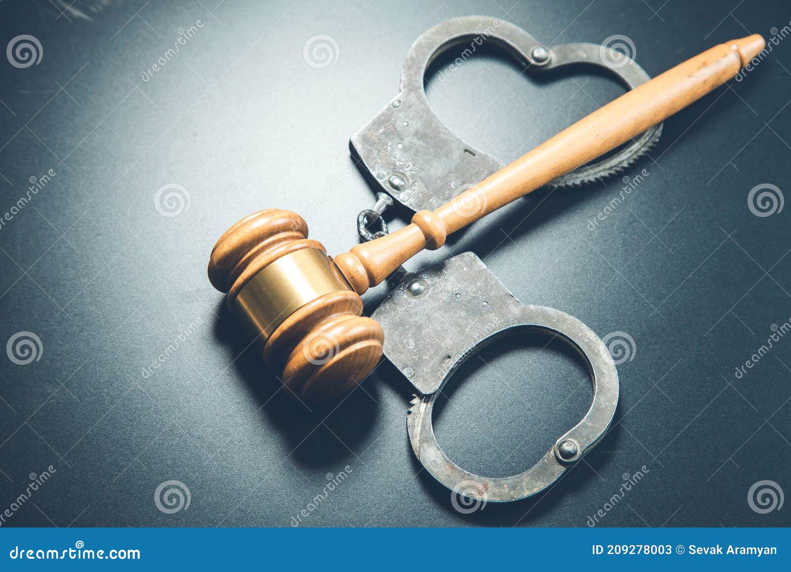 Judge with Handcuffs on the Desk Stock Image - Image of judicial, legal ...