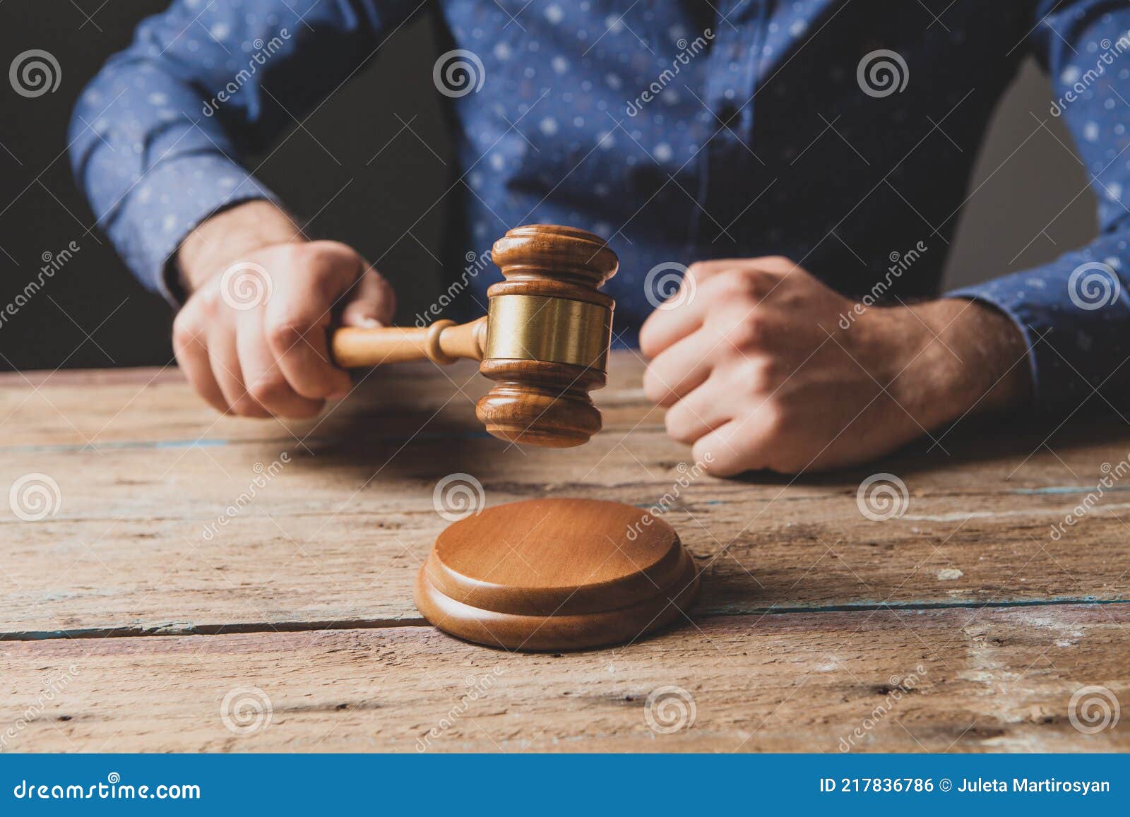 The Judge Hits with a Hammer Stock Photo - Image of prosecution, court ...
