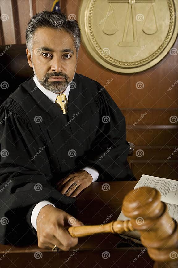 Judge Holding Gavel stock image. Image of judicial, adult - 29663127