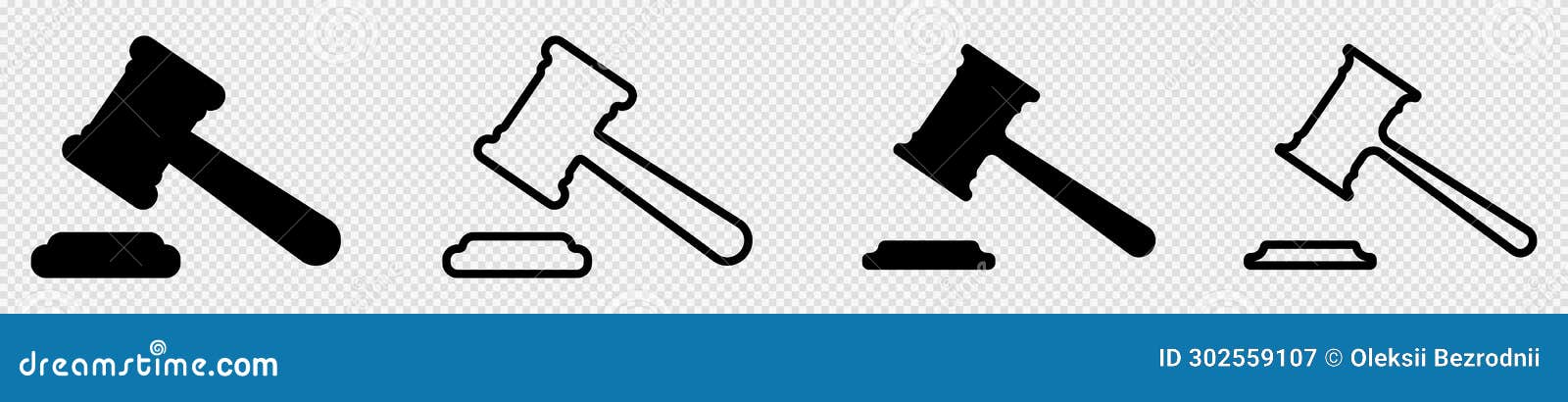 Judge Hummer Line and Solid Silhouette Icon Stock Vector - Illustration ...