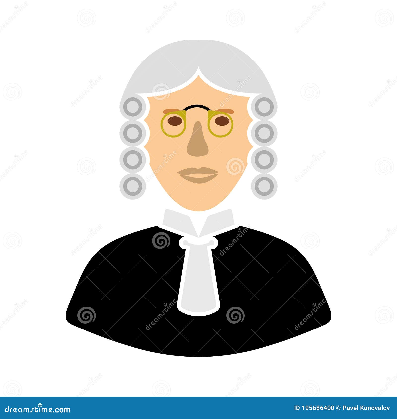 Judge Icon stock vector. Illustration of white, decision - 195686400