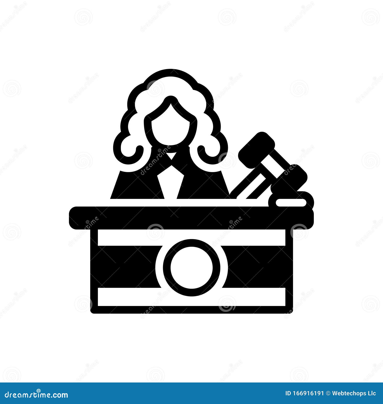 Black Solid Icon for Judge, Justice and Magistrate Stock Vector ...
