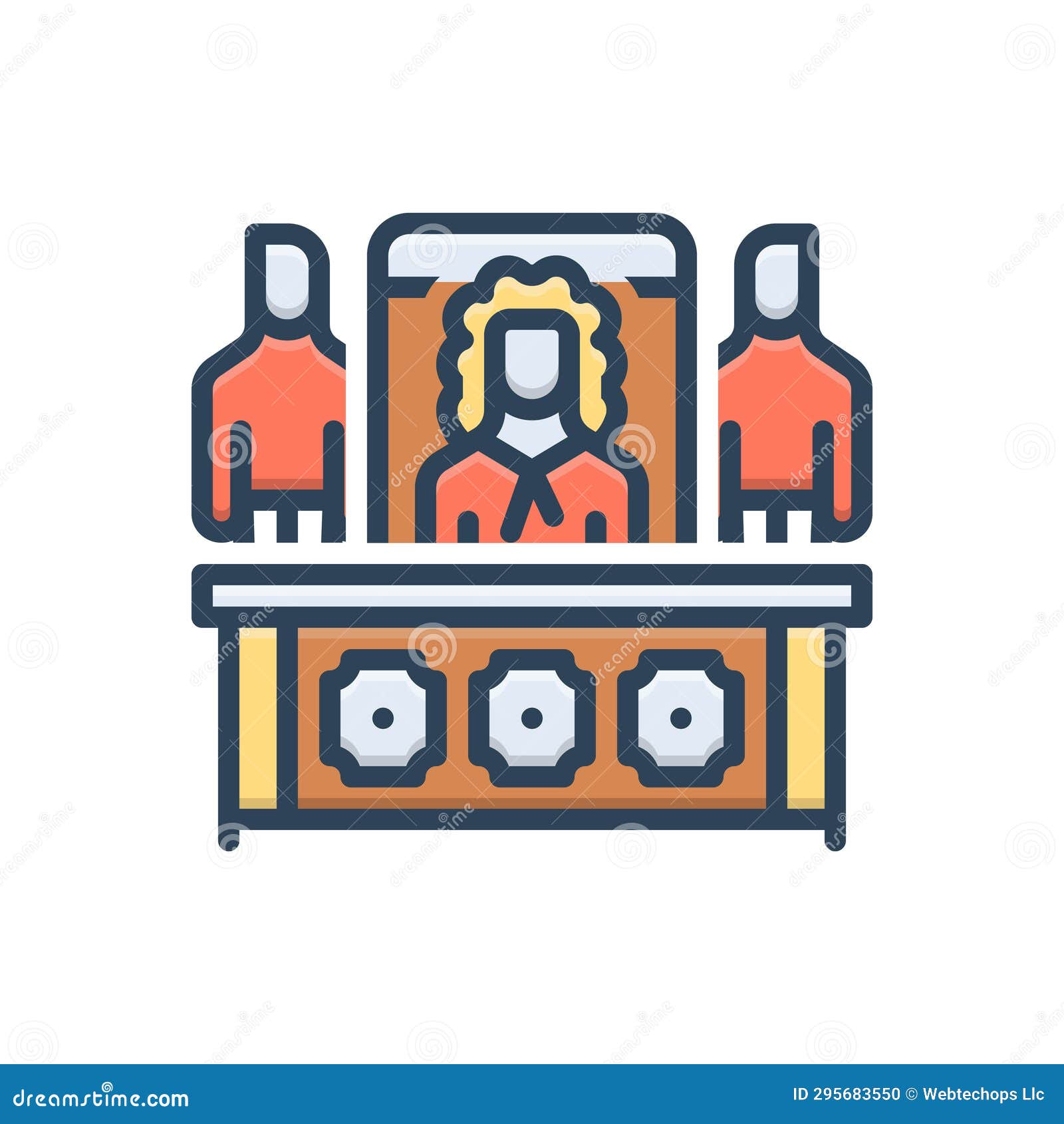 Color Illustration Icon for Judge, Justice and Jury Stock Illustration ...