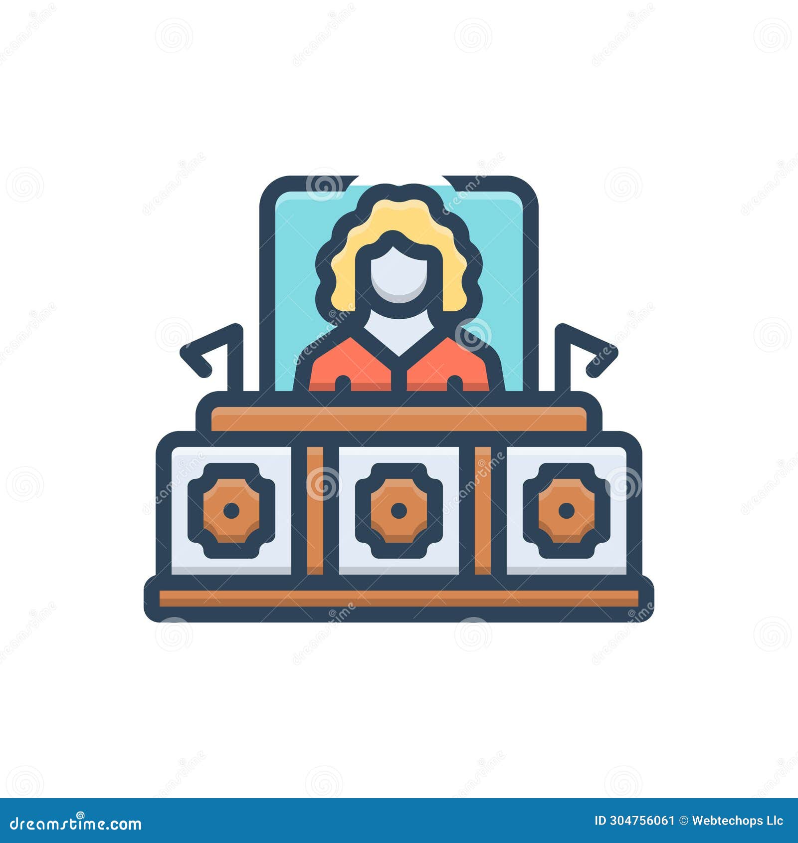 Color Illustration Icon For Judge, Justice And Lawful Cartoon Vector ...