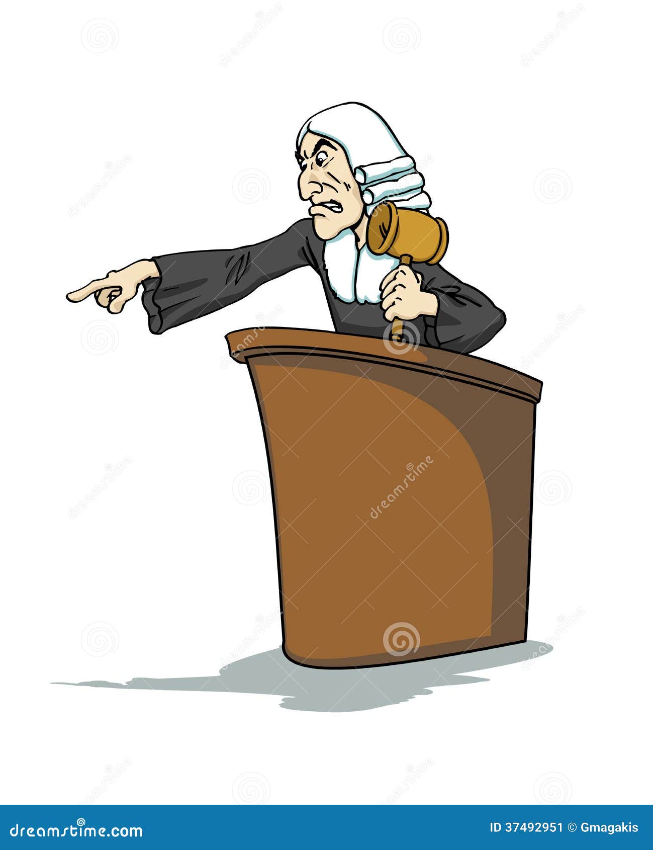 Fat Judge. Strict Magistrate. Cartoon Character Vector | CartoonDealer ...