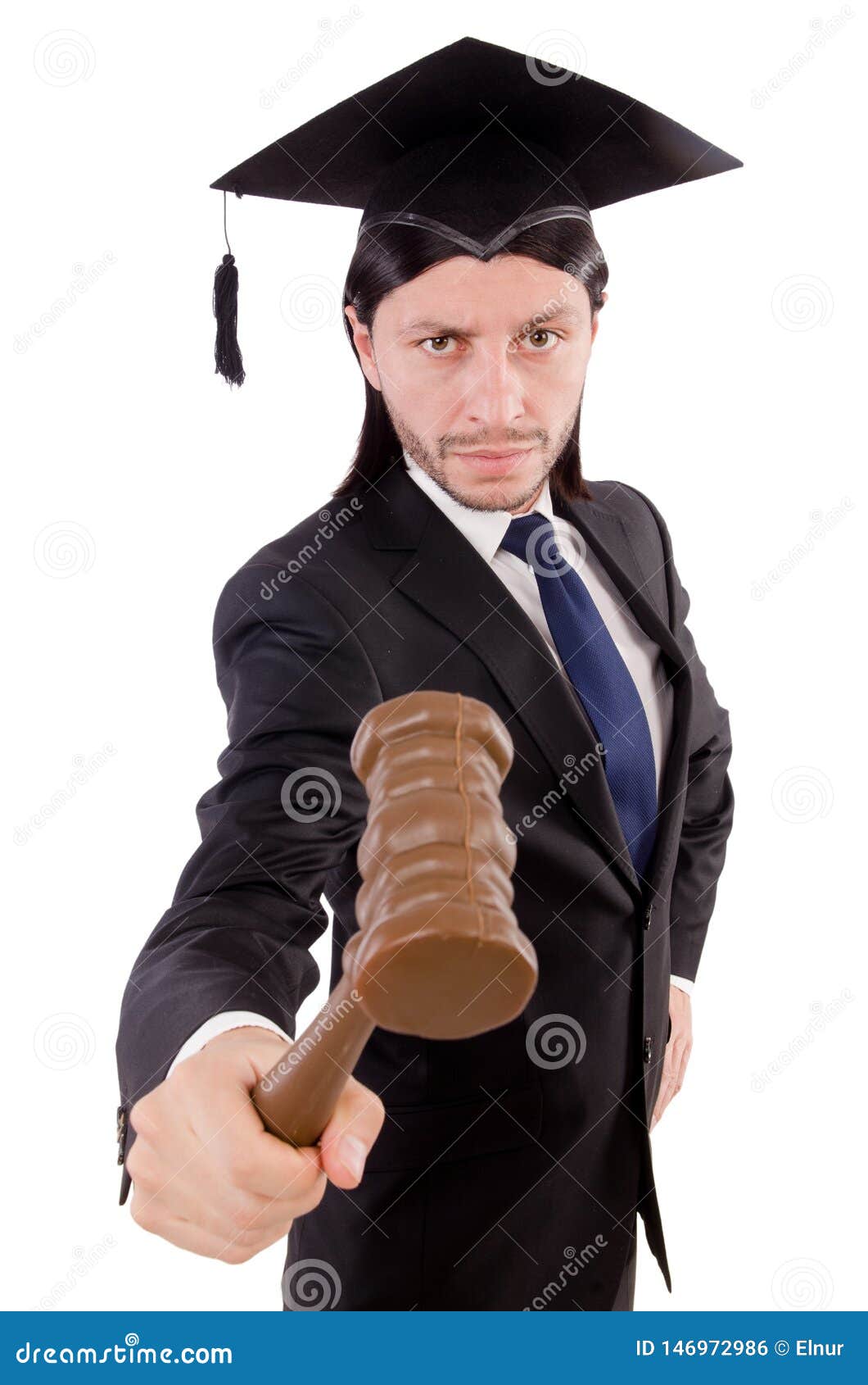 The Judge Isolated on the White Background Stock Photo - Image of court ...