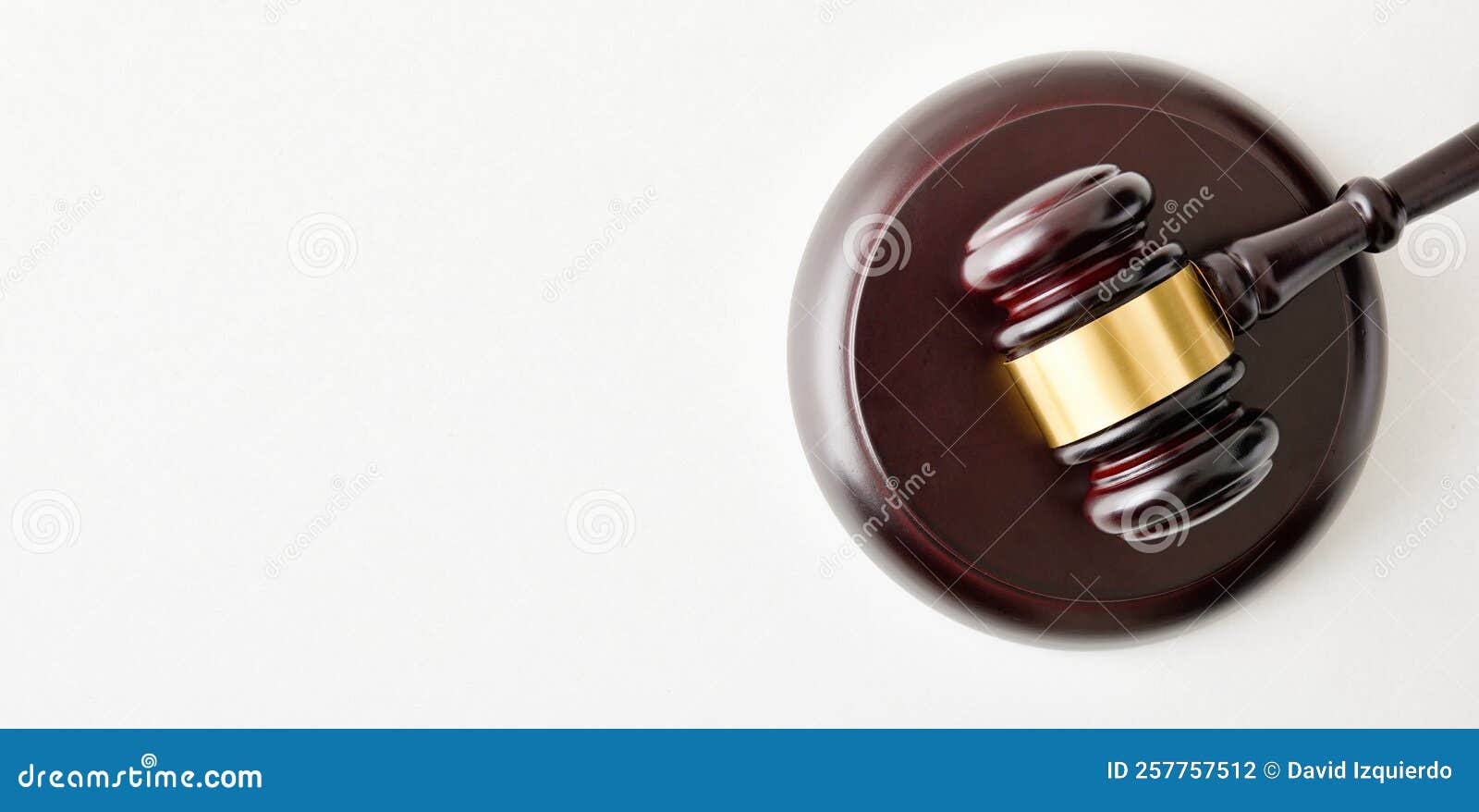 Judge Mace Background on White Table Top View Stock Photo - Image of ...