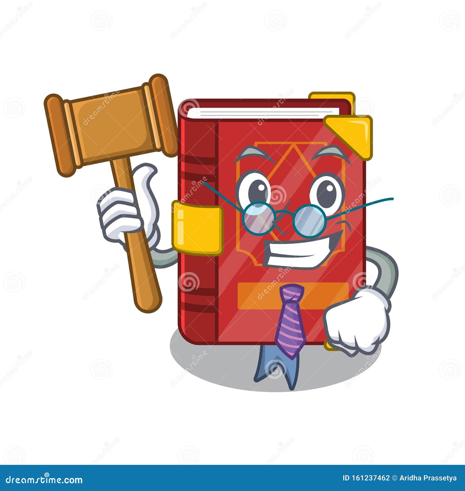 Judge Magic Spell Book in Shape Mascot Stock Vector - Illustration of ...
