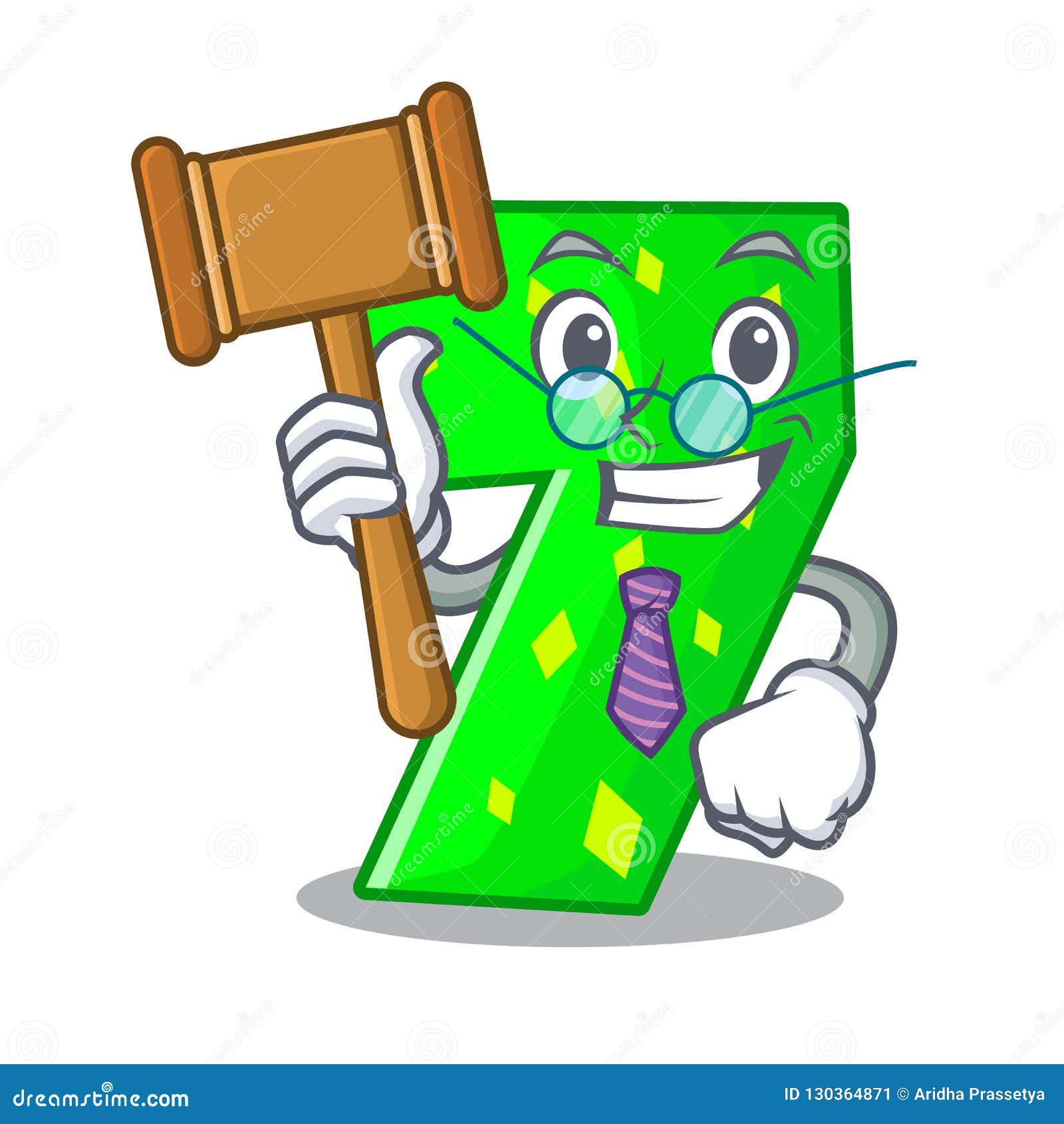 Judge Number Seven Isolated on the Mascot Stock Vector - Illustration ...