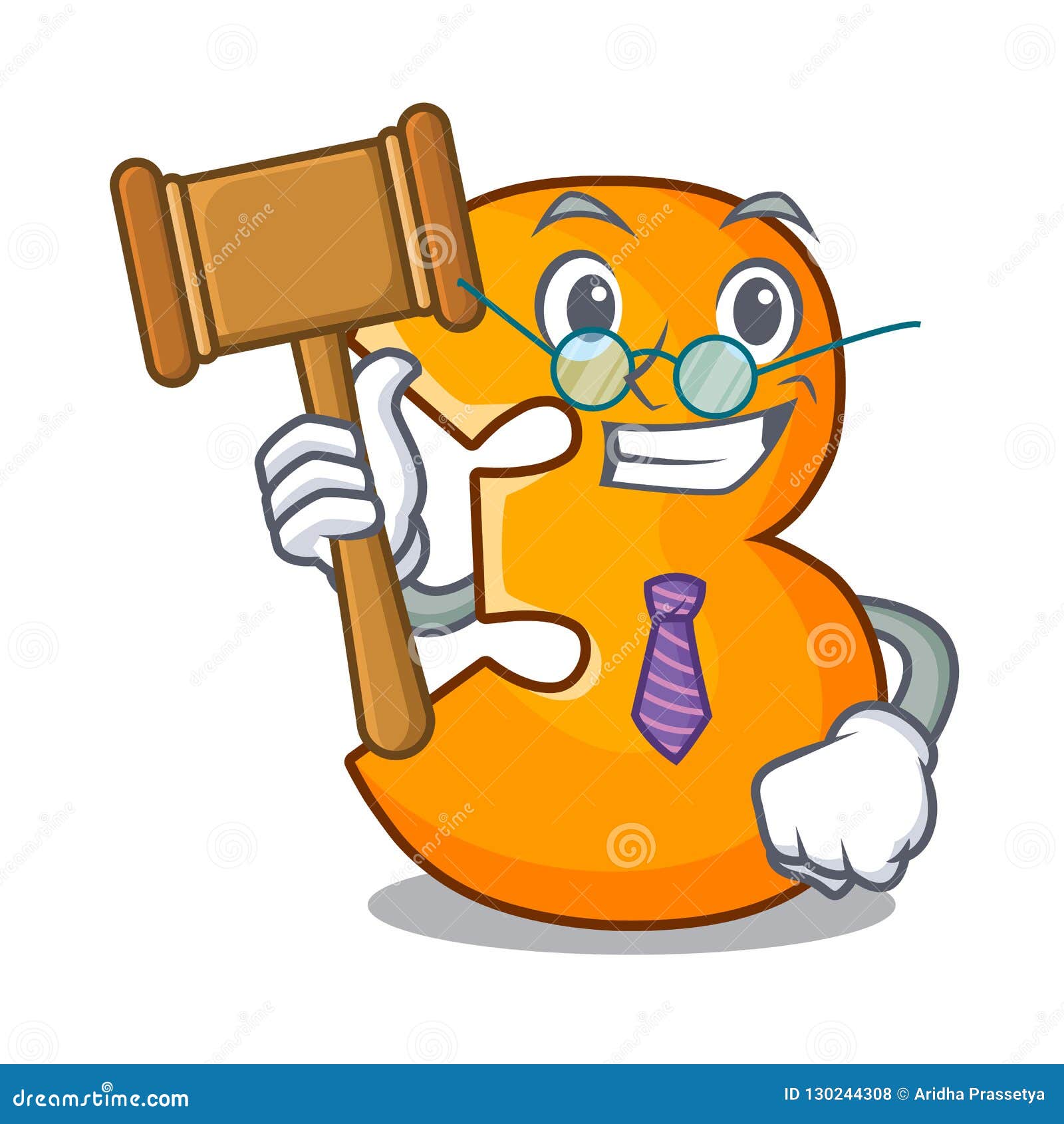 Judge Number Three Isolated on the Mascot Stock Vector - Illustration ...