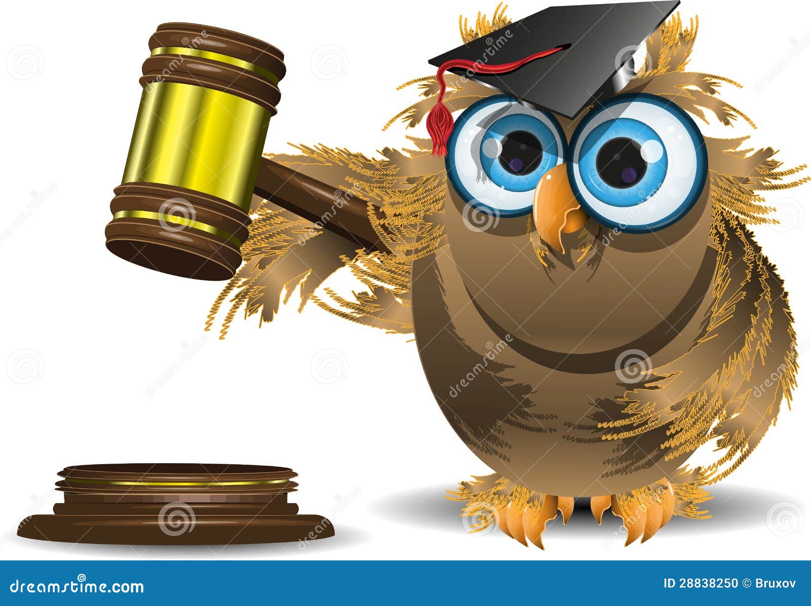 Judge owl stock vector. Illustration of intelligent, concept - 28838250