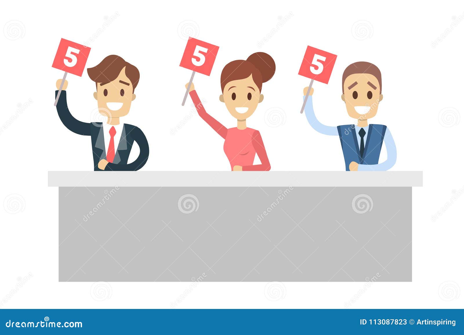 Judging Panel Silhouette Cartoon Vector | CartoonDealer.com #50619783