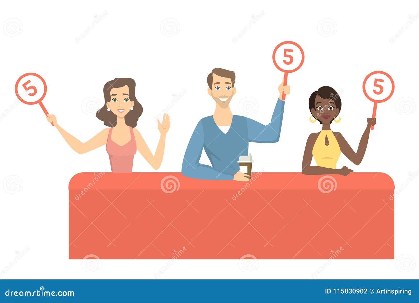 Judging Panel Silhouette Cartoon Vector | CartoonDealer.com #50619783
