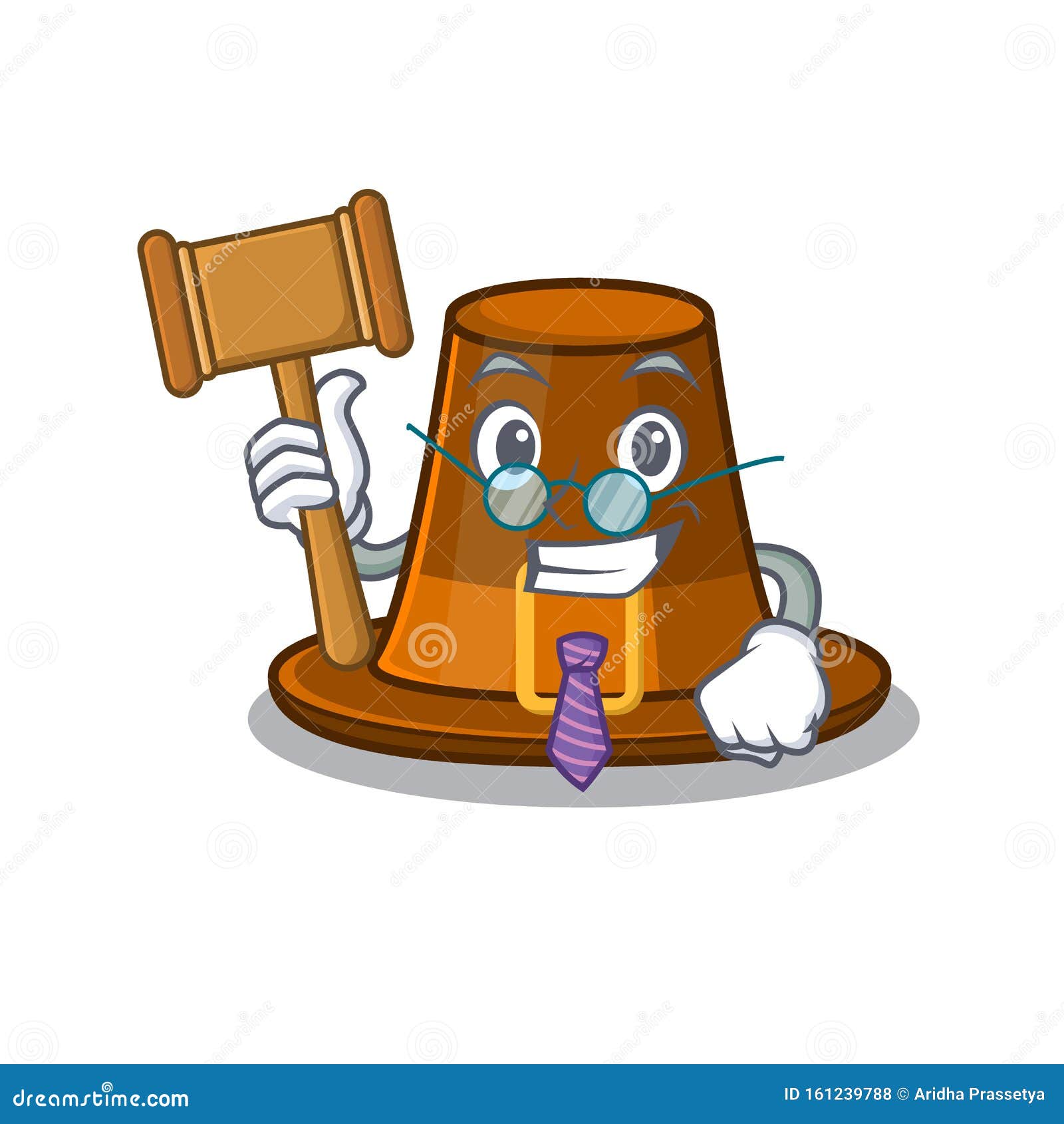 Judge Pilgrim Hat on a Cartoon Table Stock Vector - Illustration of ...
