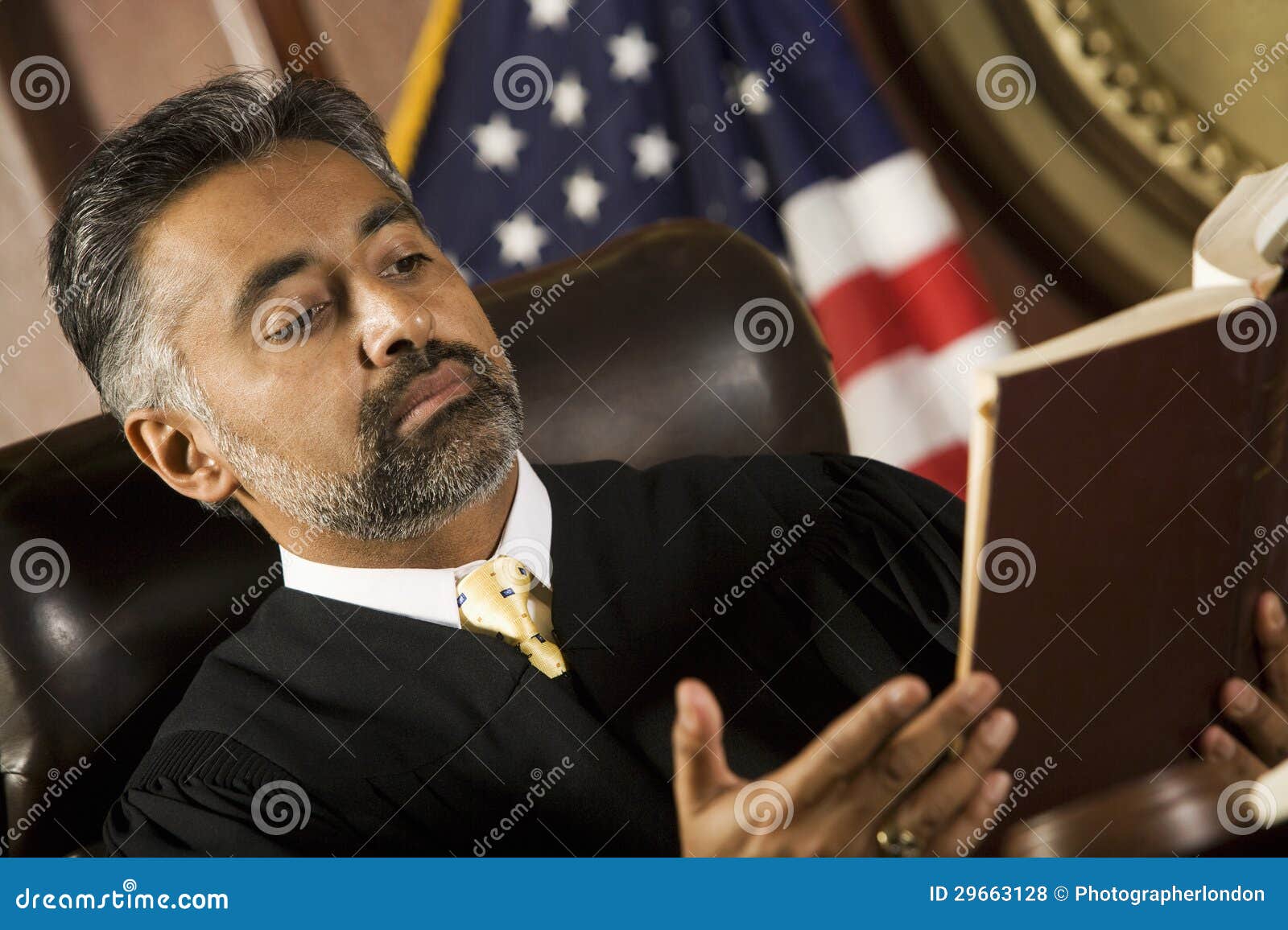 Judge Reading Law Book stock photo. Image of justice - 29663128