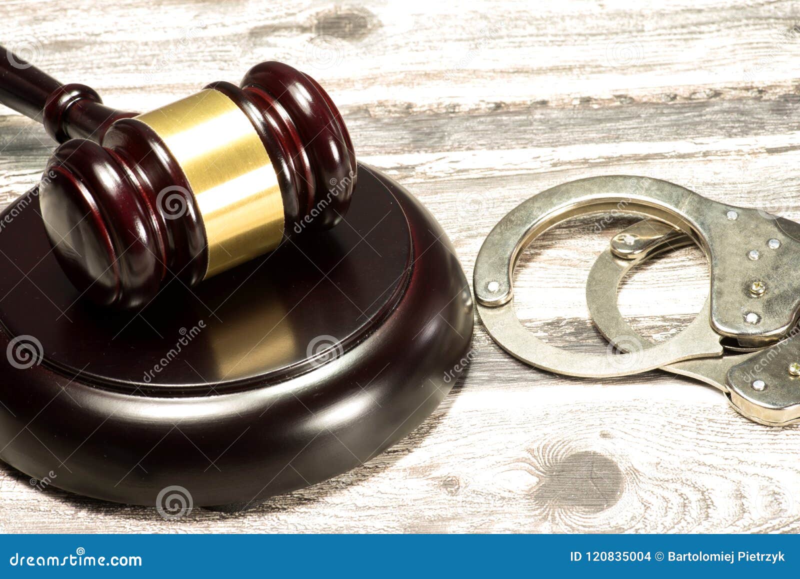 A Judge`s Gavel and Handcuffs Stock Photo - Image of judge, convict ...