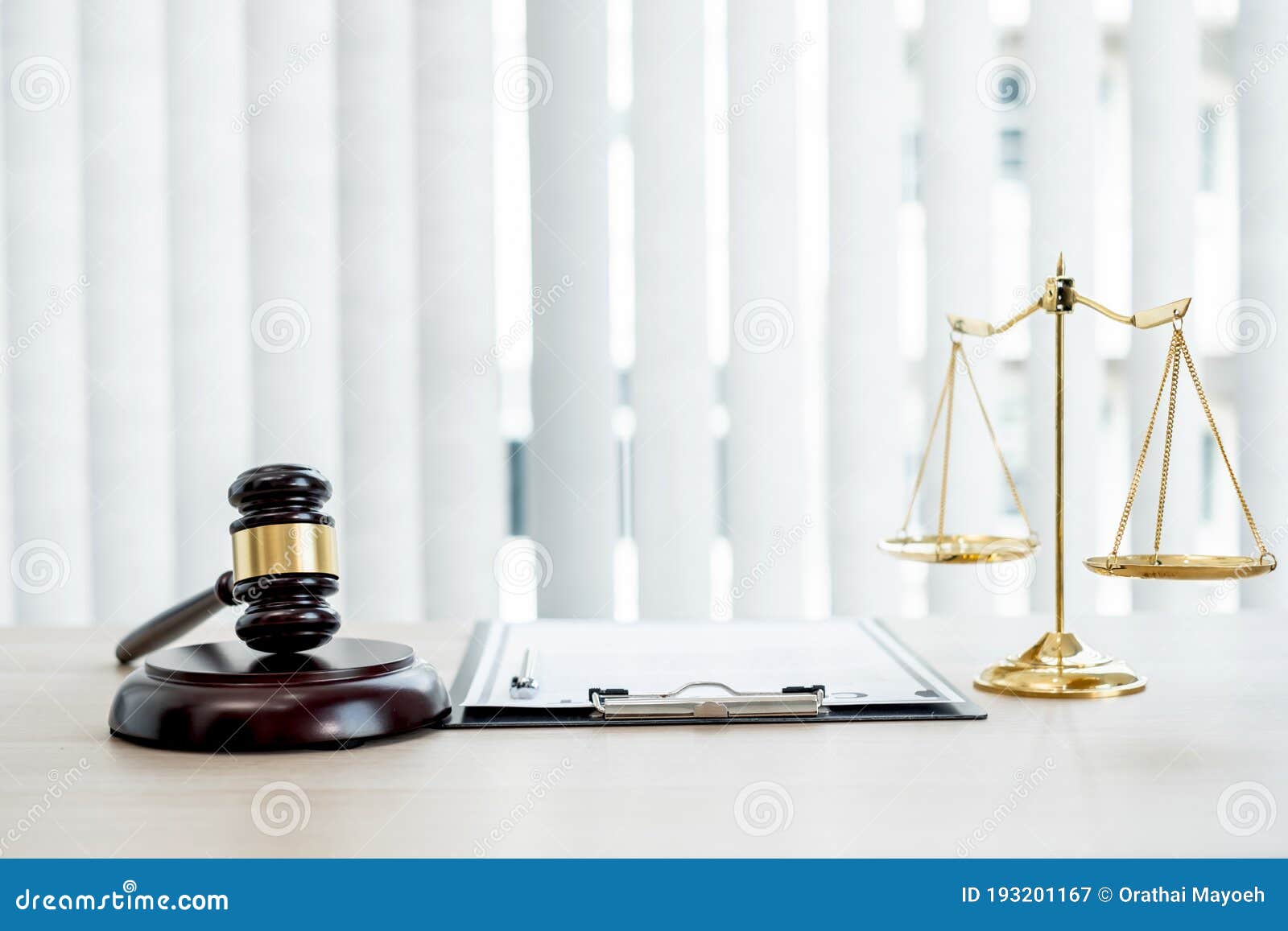 The Judge`s Gavel at the Law Firm Has Scales, Scales of Justice, and ...