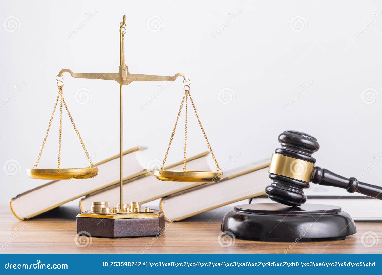 Judge S Hammer and Scale on the Table, Legal Issues Stock Photo - Image ...
